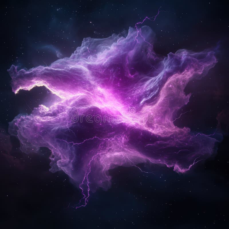 Cosmic storm in deep space stock illustration. Illustration of cosmic ...