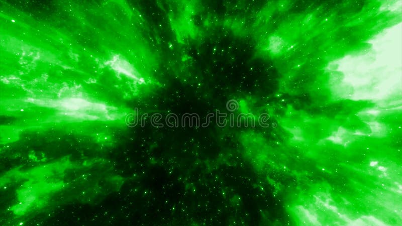 Cosmic Stream with Particles and Flickering Glow. Motion. Bright Cosmic ...