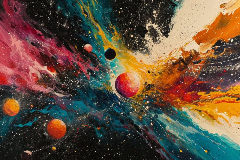 Cosmic Struggle for Dominance Stock Illustration - Illustration of ...