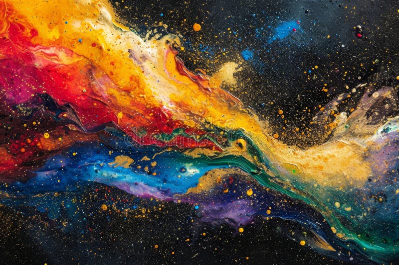 Cosmic Struggle for Dominance Stock Illustration - Illustration of ...