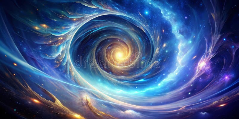 Cosmic Swirl a Celestial Vortex of Light and Nebulae. Generative AI ...