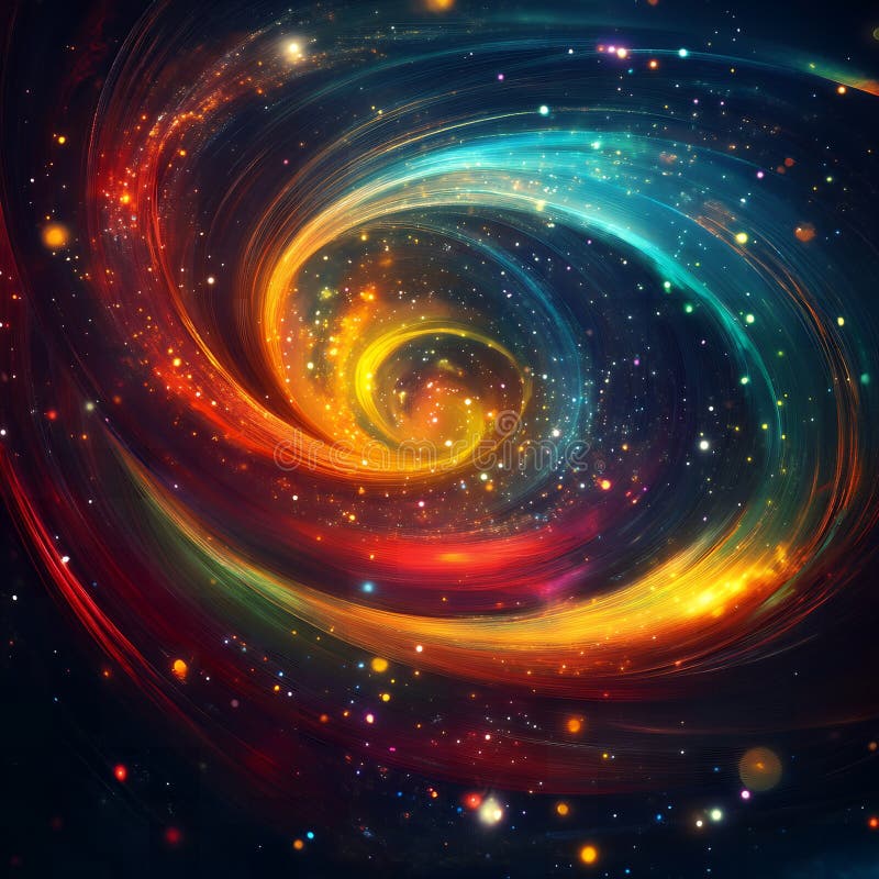 Cosmic Swirl Nebula Galaxy Space Background Abstract Art Design Stock ...