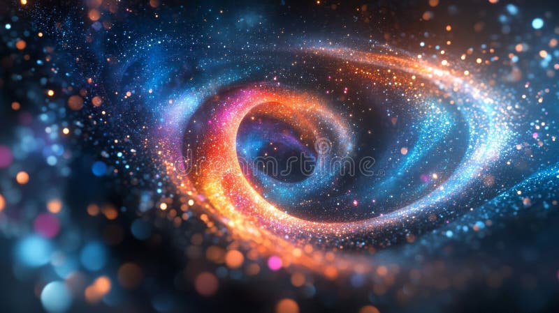 Cosmic Swirl of Sparkling Stardust and Light Stock Illustration ...