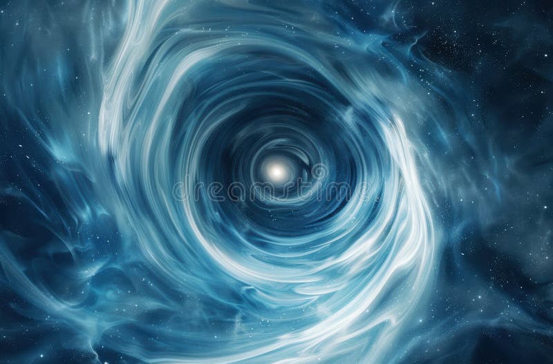Cosmic Swirling Vortex in Deep Space Stock Illustration - Illustration ...