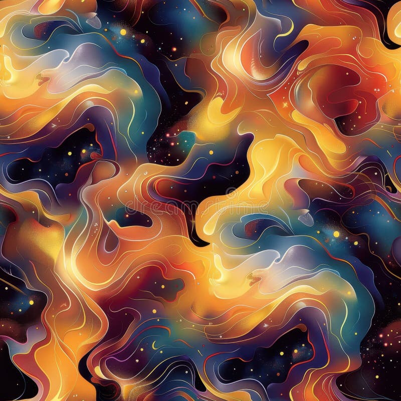 Cosmic Swirls and Nebula Patterns Abstract Background Stock Image ...