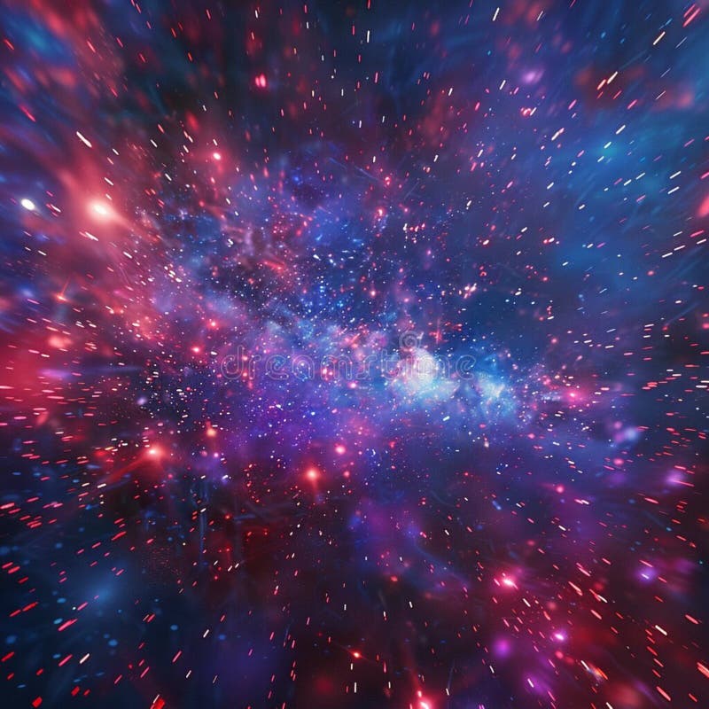 Cosmic Symphony: Exploding Stardust Dreams Stock Illustration ...