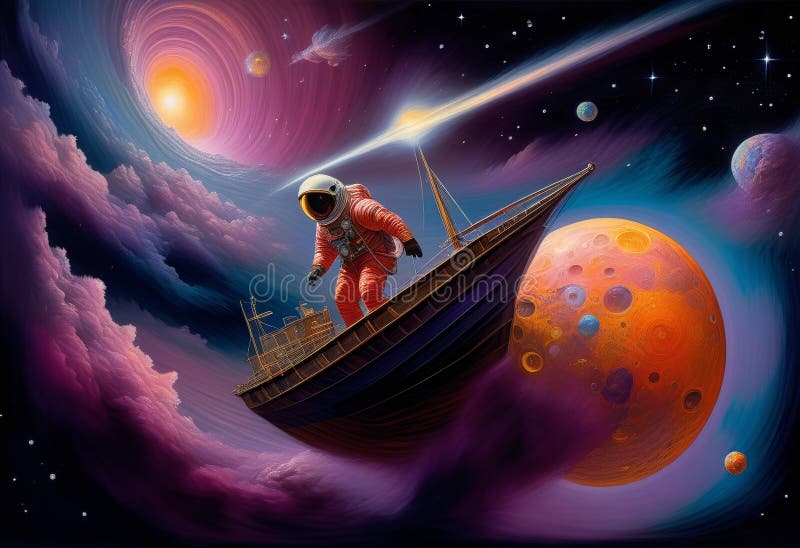 The Cosmic Symphony of a Tentacled Wonder Stock Illustration ...