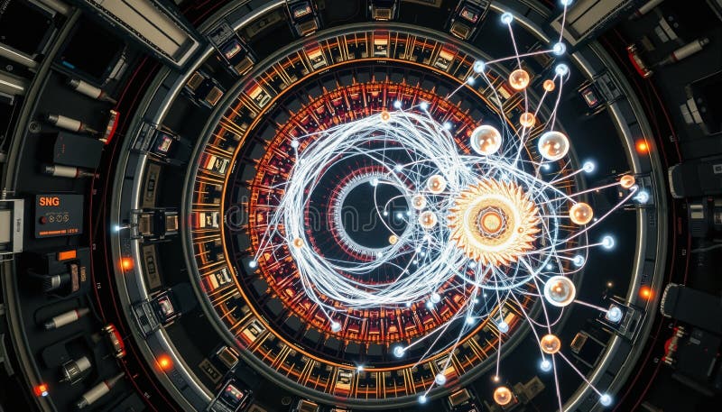 Cosmic Technology Illuminates the Void Stock Photo - Image of ...