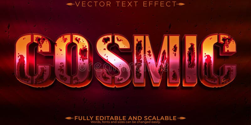Cosmic Text Effect, Editable Space and Infinite Customizable Font Style ...