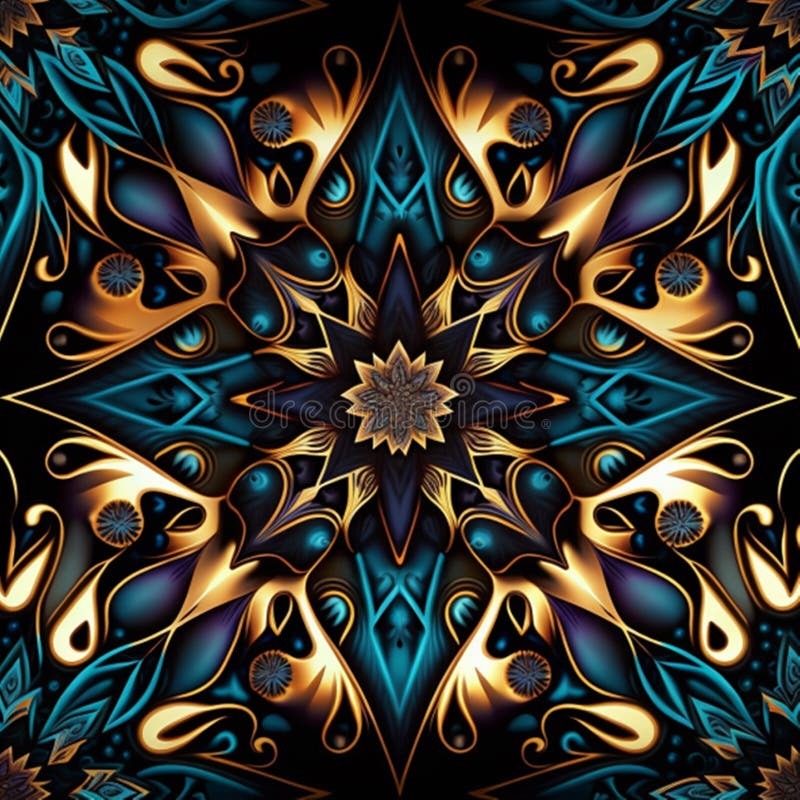 Cosmic themed Pattern stock illustration. Illustration of colorful ...