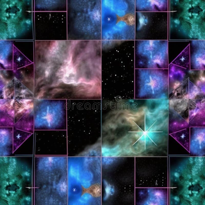 Cosmic themed Pattern stock illustration. Illustration of constellation ...