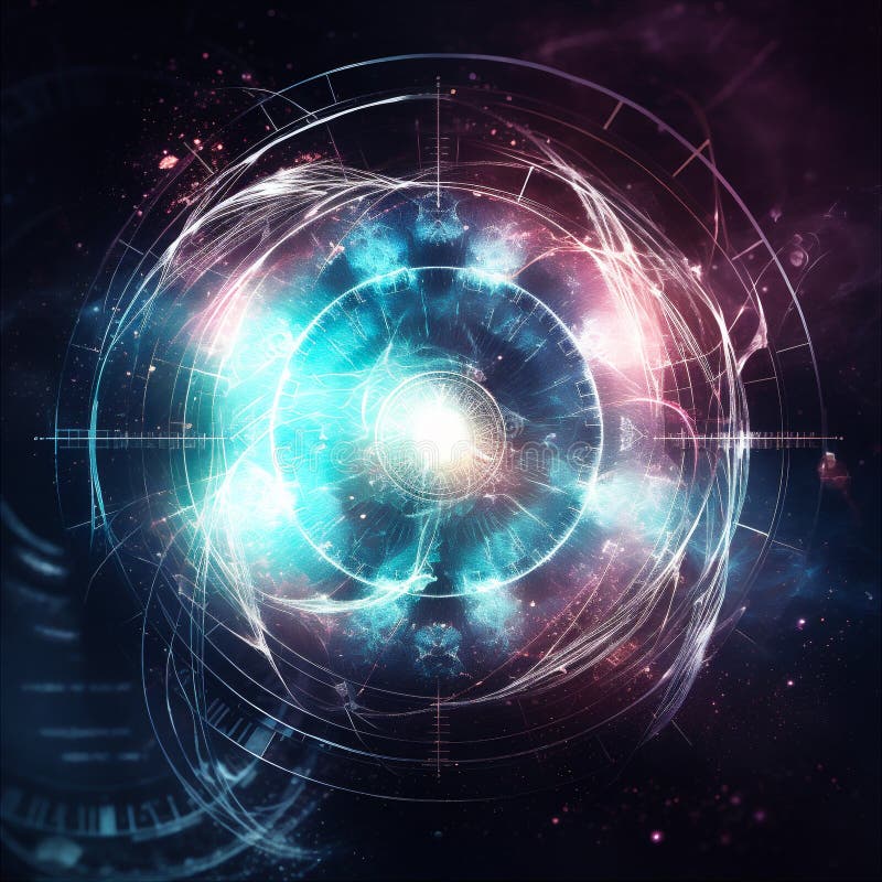 Cosmic Time and Energy Concept Background. Time Travel Machine Abstract ...