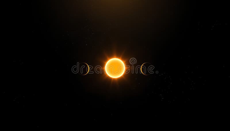 Cosmic Time-lapse Illustration Showing the Different Phases of a Solar ...