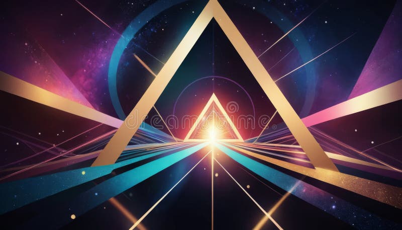 Cosmic Triangle of Enlightenment Stock Photo - Image of astral ...