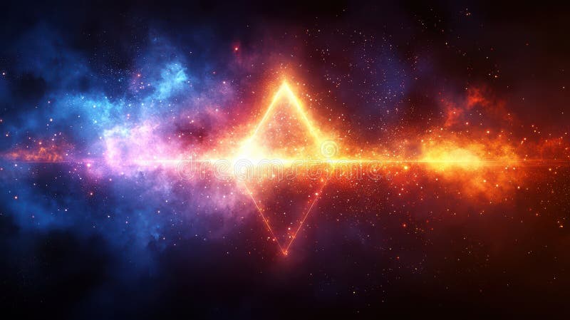 Cosmic Triangle stock illustration. Illustration of cosmic - 338657357