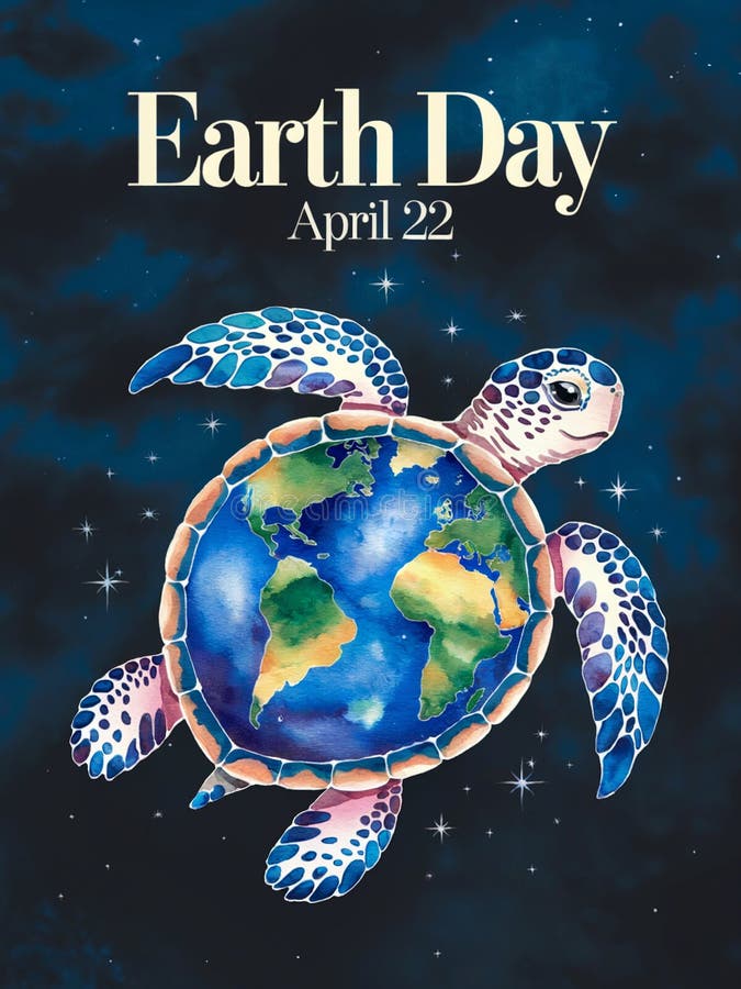 A Cosmic Turtle with the Earth As Its Shell Swims through a Starry ...