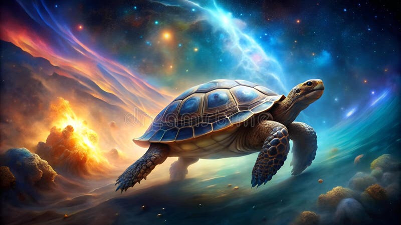 Cosmic Turtle: an Intergalactic Odyssey through Nebulae AI Generated ...