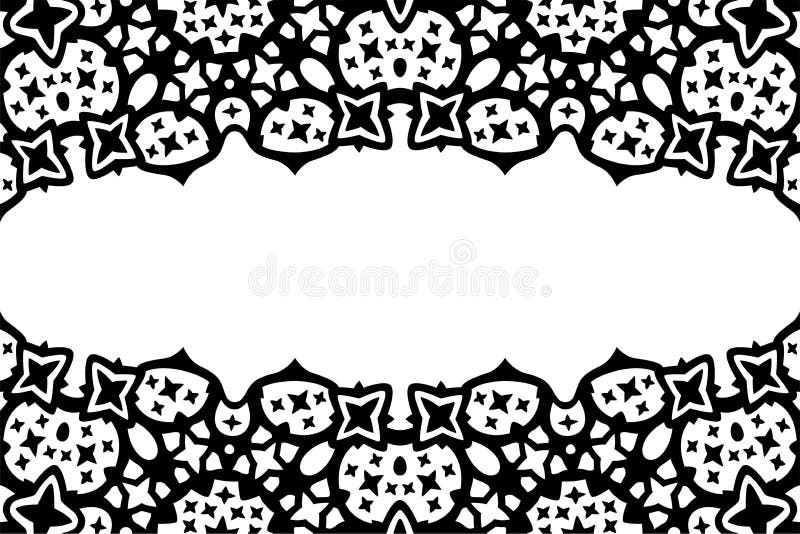 Cosmic Vector Art with Black Starry Border Stock Vector - Illustration ...