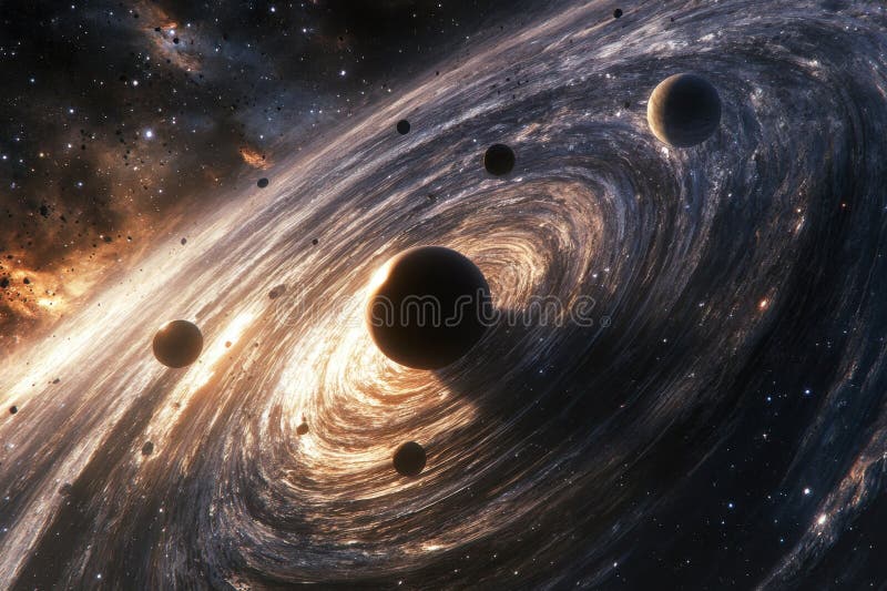 Cosmic View of Multiple Planets and a Black Hole in a Swirling Galaxy ...
