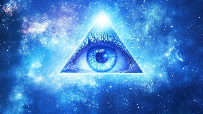 Cosmic Vision All-Seeing Eye in the Nebula S Embrace Stock Photo ...