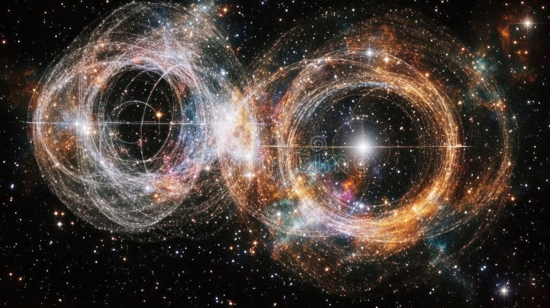 A Cosmic Visualization Depicting Swirling Galaxies and Stellar ...