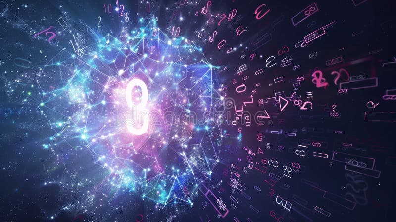 Cosmic Visualization of Numerology Destiny Number Stock Image - Image ...