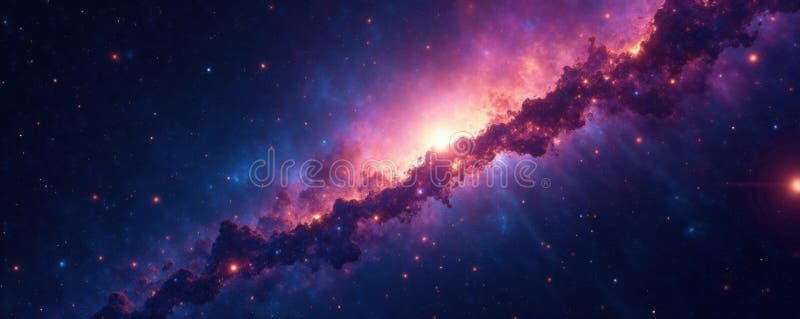 Cosmic Void Filled with Stars and Galaxies in a Deep Black Space ...