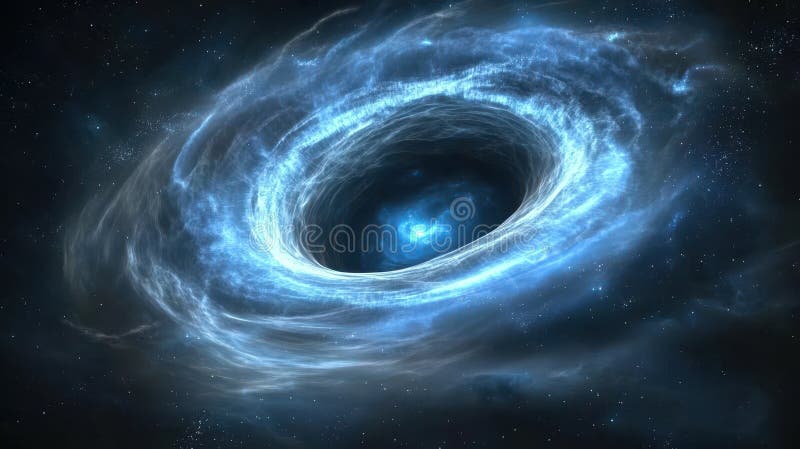 Cosmic Vortex: Blue Energy Portal in Deep Space, Black Hole and Galaxy ...