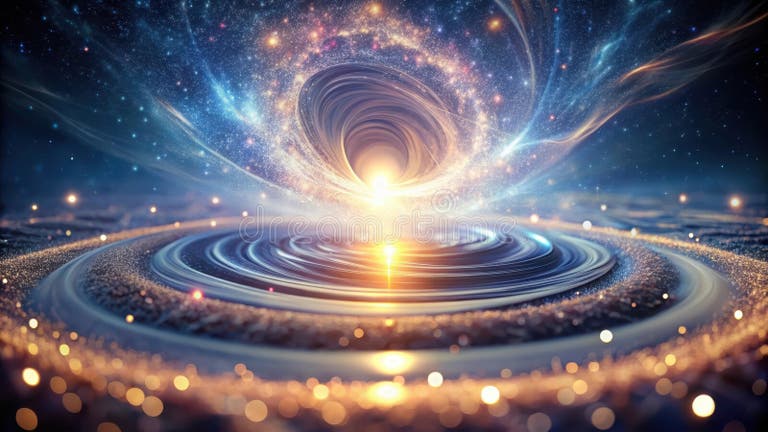Cosmic Vortex a Celestial Dance of Light and Stardust, Embracing ...