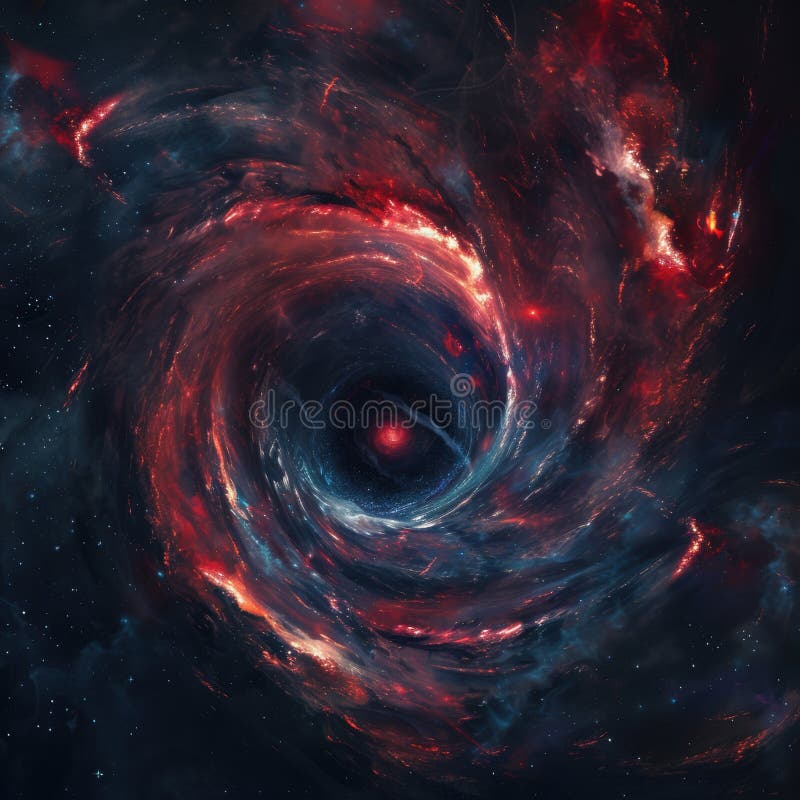 Cosmic Vortex in Deep Space Stock Illustration - Illustration of stars ...