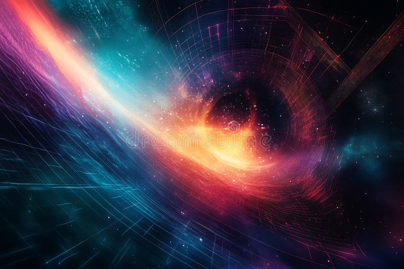 Cosmic Vortex: a Digital Canvas of Space Stock Illustration ...