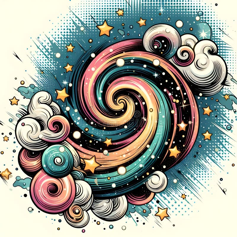 Cosmic Vortex. stock illustration. Illustration of starry - 327637310
