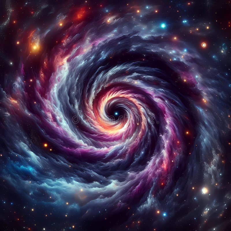 Cosmic Vortex. stock illustration. Illustration of heart - 330339896