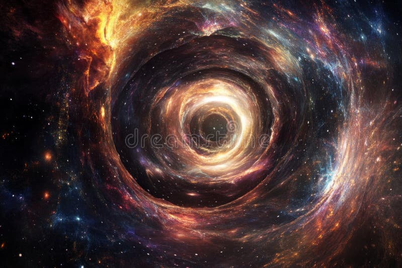 Cosmic Vortex, a Journey through the Heart of the Universe Stock Photo ...