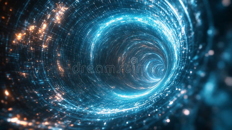 Cosmic Vortex: a Journey through Spacetime Stock Illustration ...