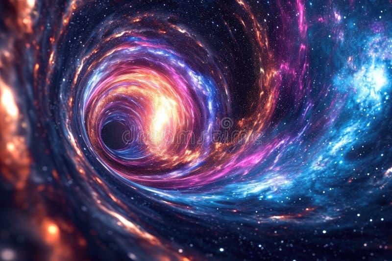 Cosmic Vortex stock illustration. Illustration of distortion - 303948319