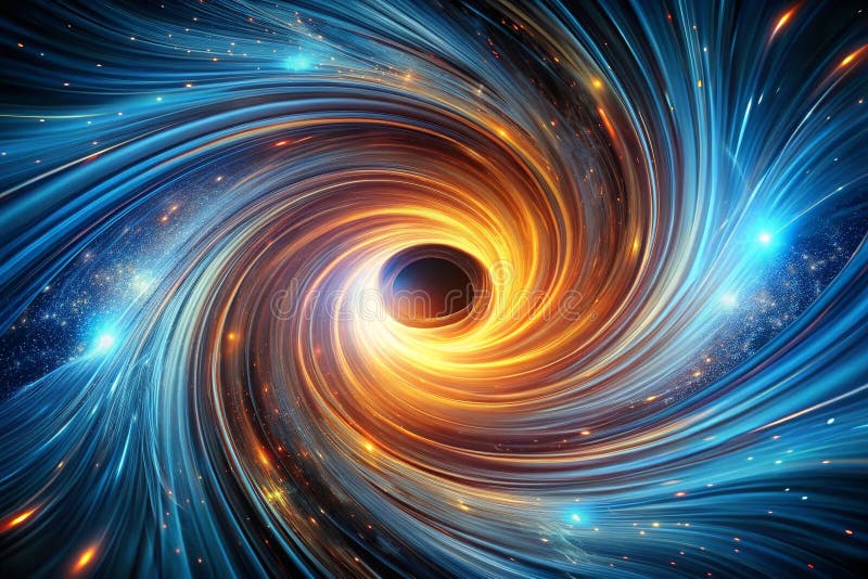Cosmic Vortex Spiral Galaxy Whirlpool Spacetime Stock Illustration ...