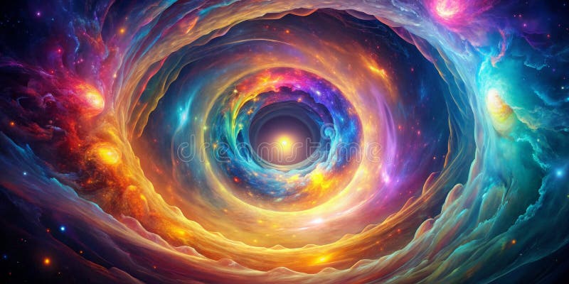Cosmic Vortex a Swirling Symphony of Color and Light, Nebula , Space ...
