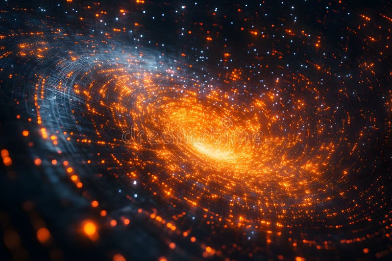 Cosmic Vortex of Twinkling Stars and Glowing Galactic Lights in Deep ...