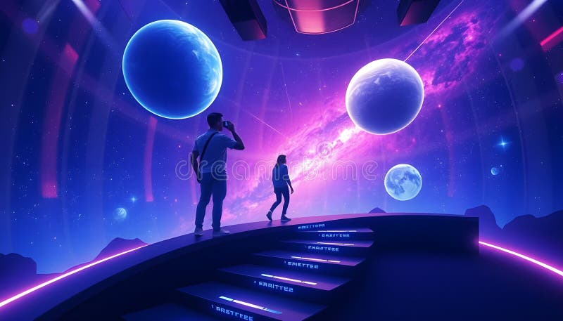 Cosmic VR Chamber – Immersive Galaxy Experience with Floating Planets ...
