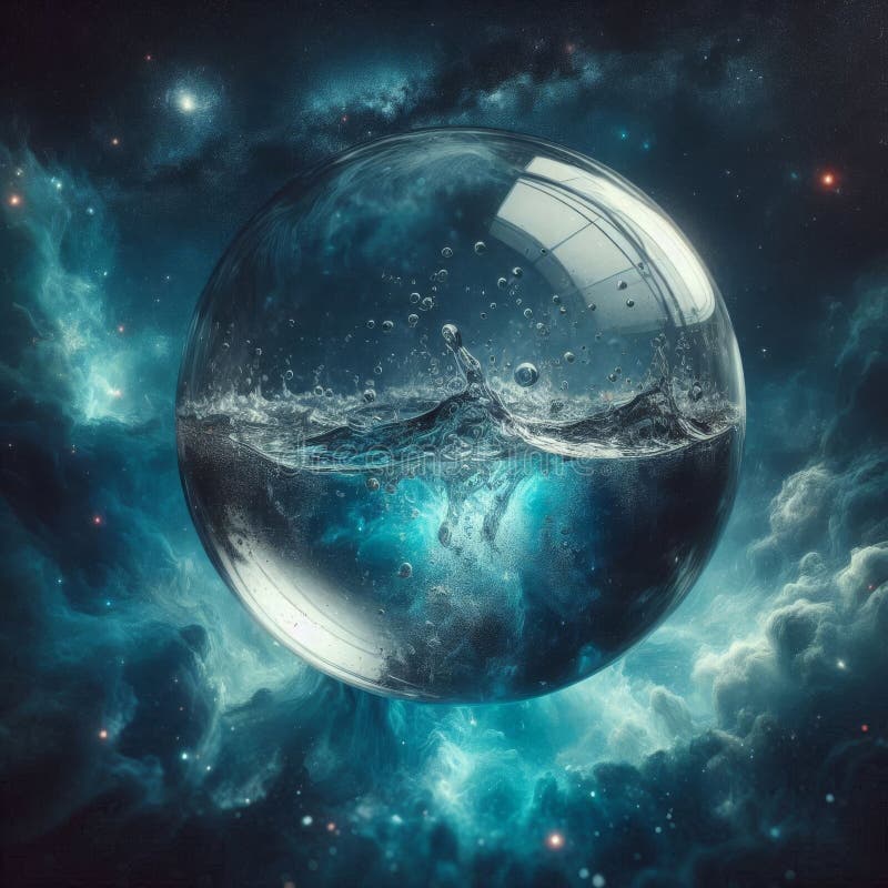 Celestial Water Sphere stock illustration. Illustration of celestial ...