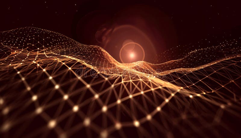 Cosmic Web: Glowing Network Illuminates Vastness of Space. Generative ...