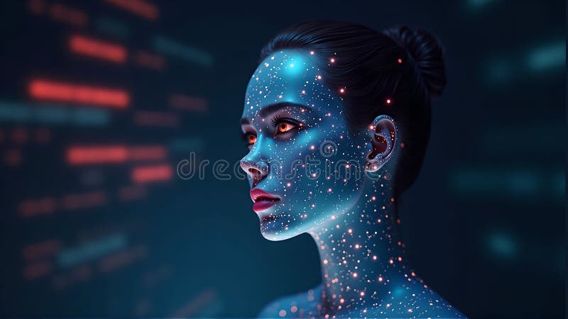 Cosmic Woman Digital Art stock illustration. Illustration of ...