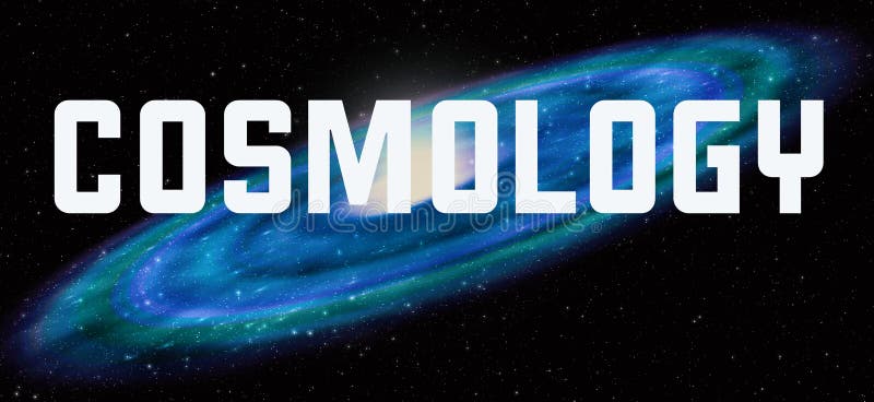 Cosmology Theme with Galaxy Background Stock Illustration ...