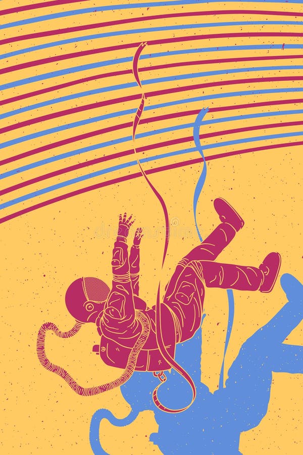 Falling astronaut stock illustration. Illustration of people - 356180339
