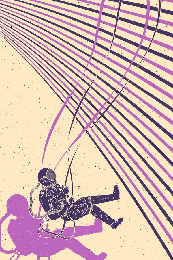 Astronaut on swing stock vector. Illustration of flight - 356180361