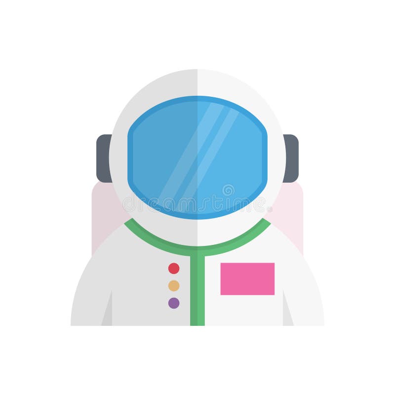 Cosmonaut flat color icon stock vector. Illustration of astronaut ...