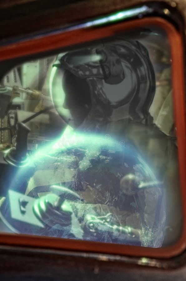 Cosmonaut Inside Command Module Stock Illustration - Illustration of ...