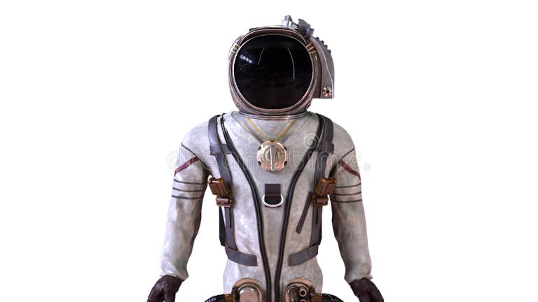 Cosmonaut in a Metal Protective Spacesuit is Destroyed into Small ...