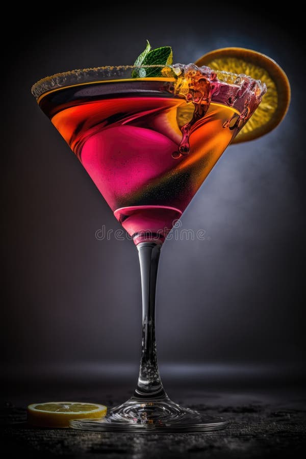 Cosmopolitan Cocktail. Background with Smoke. Generative Ai Stock ...
